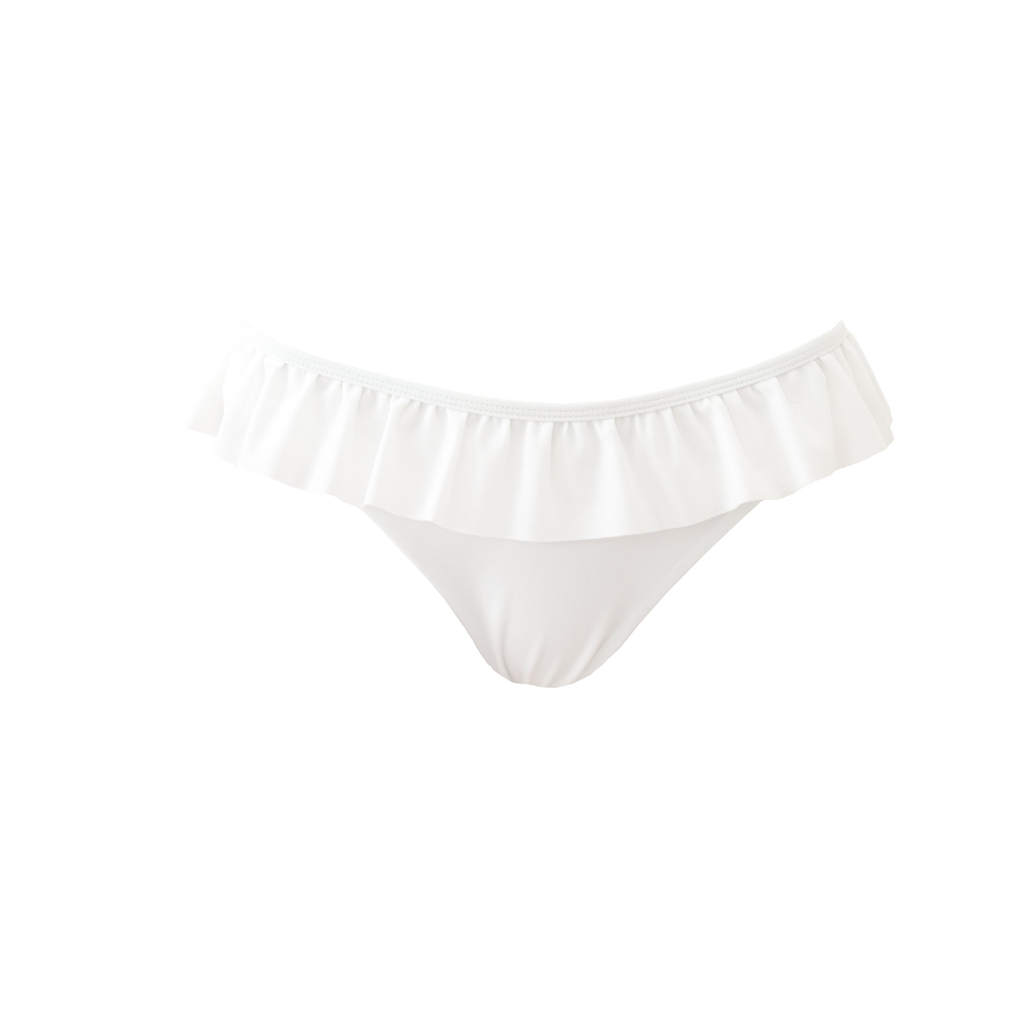 "Ruffle" bikini bottom white – Meet Me There