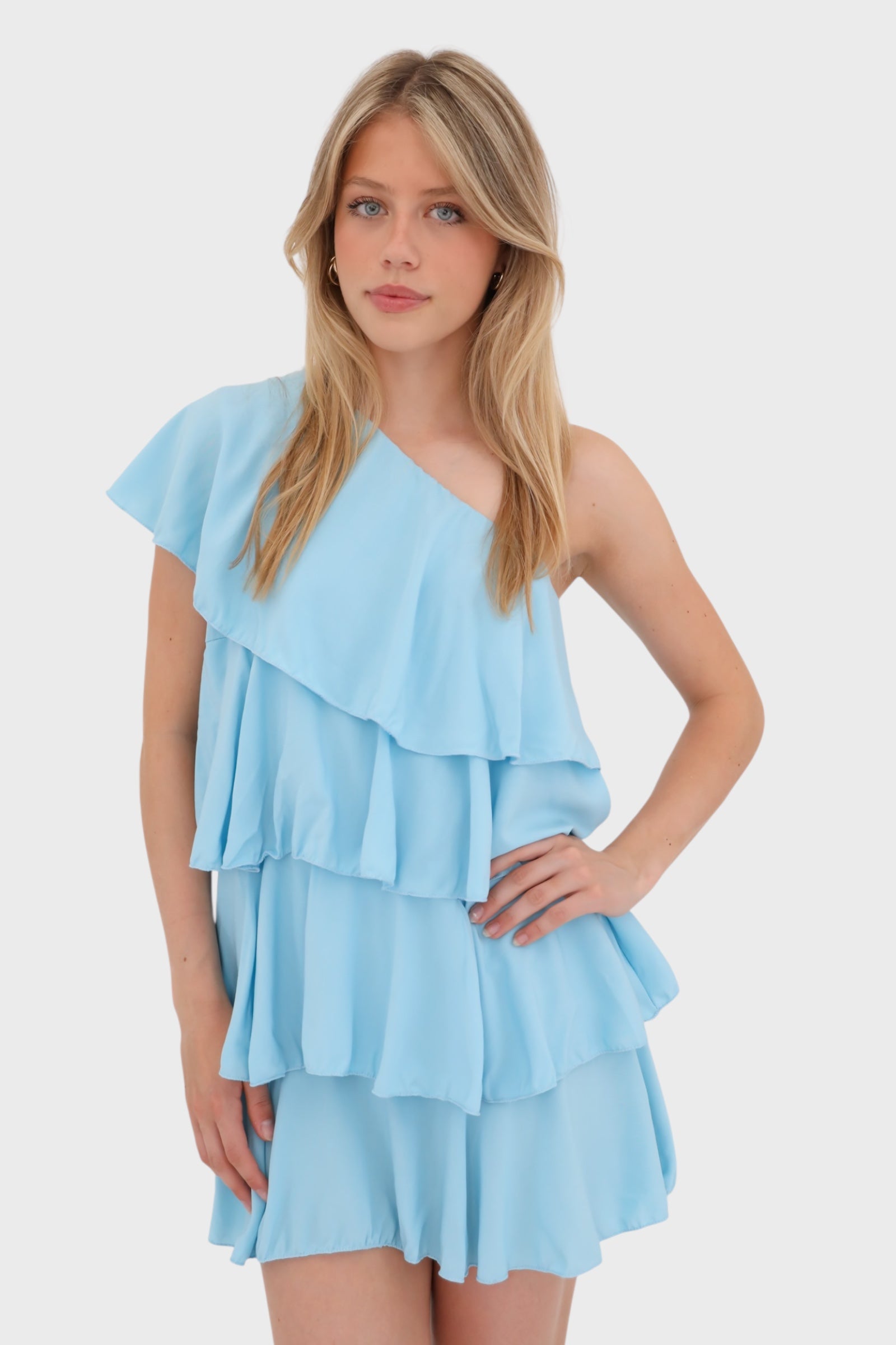 "Ruffle" dress light blue – Meet Me There