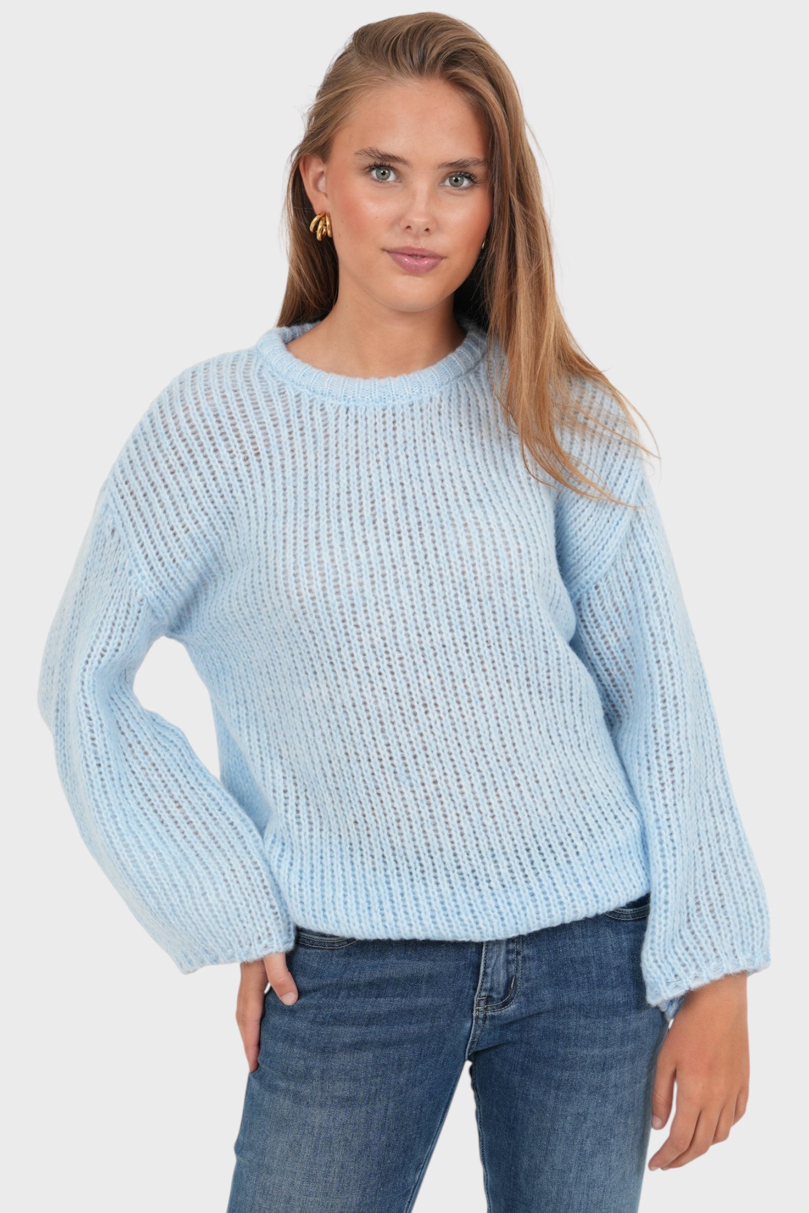 "Bisous" sweater blue – Meet Me There