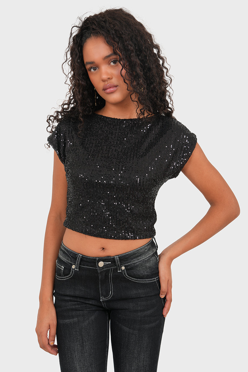 "Radiant" top black – Meet Me There